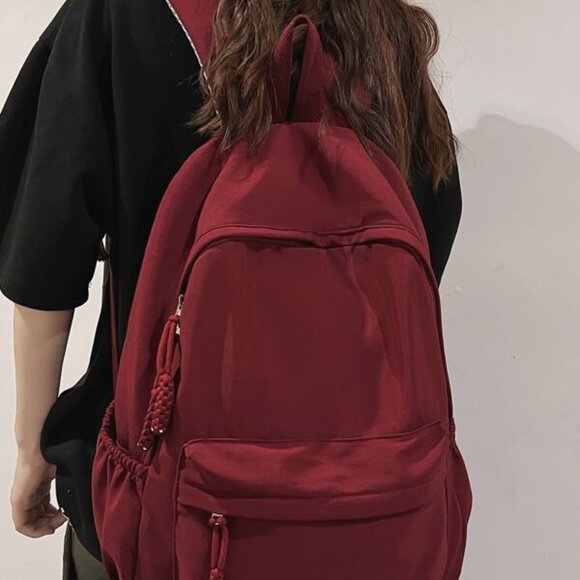 Bags | Capacity Solid Color Backpack | Poshmark
